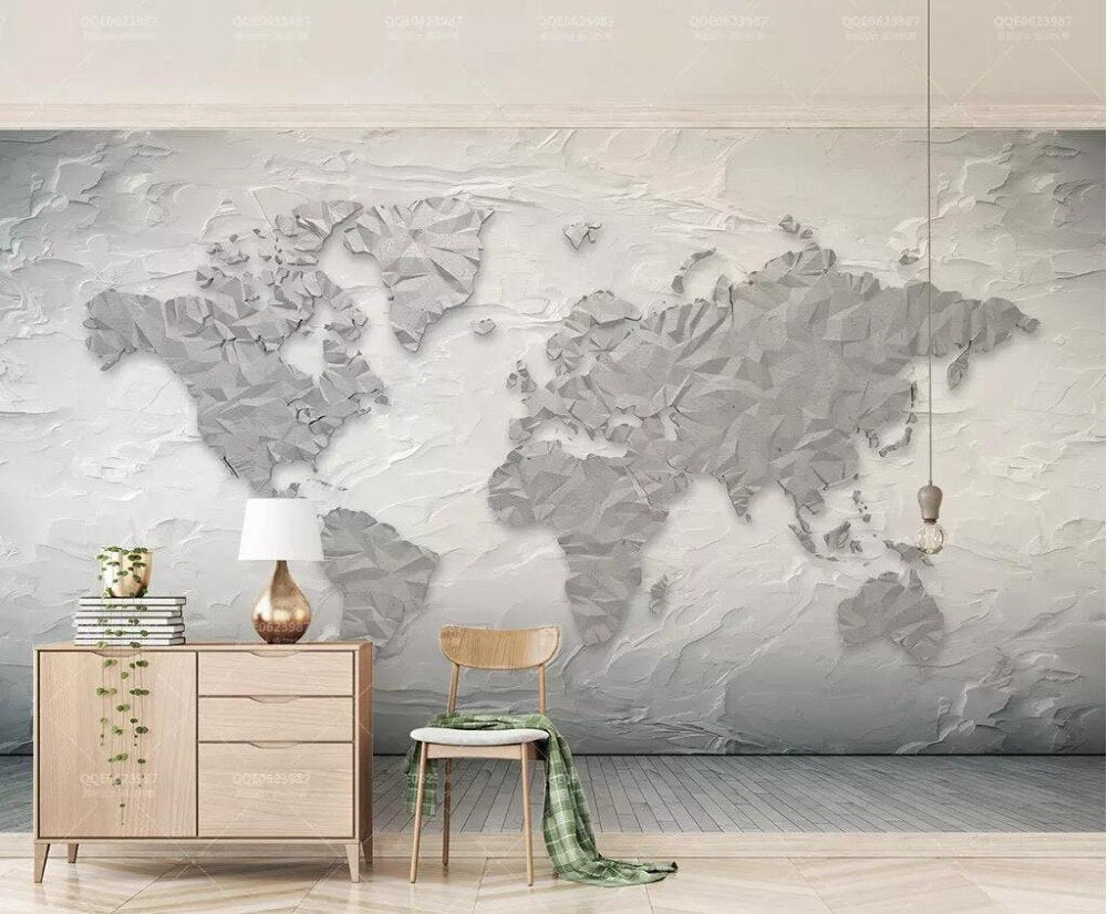 CUSTOM MURAL WALLPAPER 3D MAP – hanabellinidesign